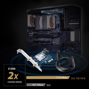ASUS PCI-E AC58BT AC2100 Trådløst Netkort
